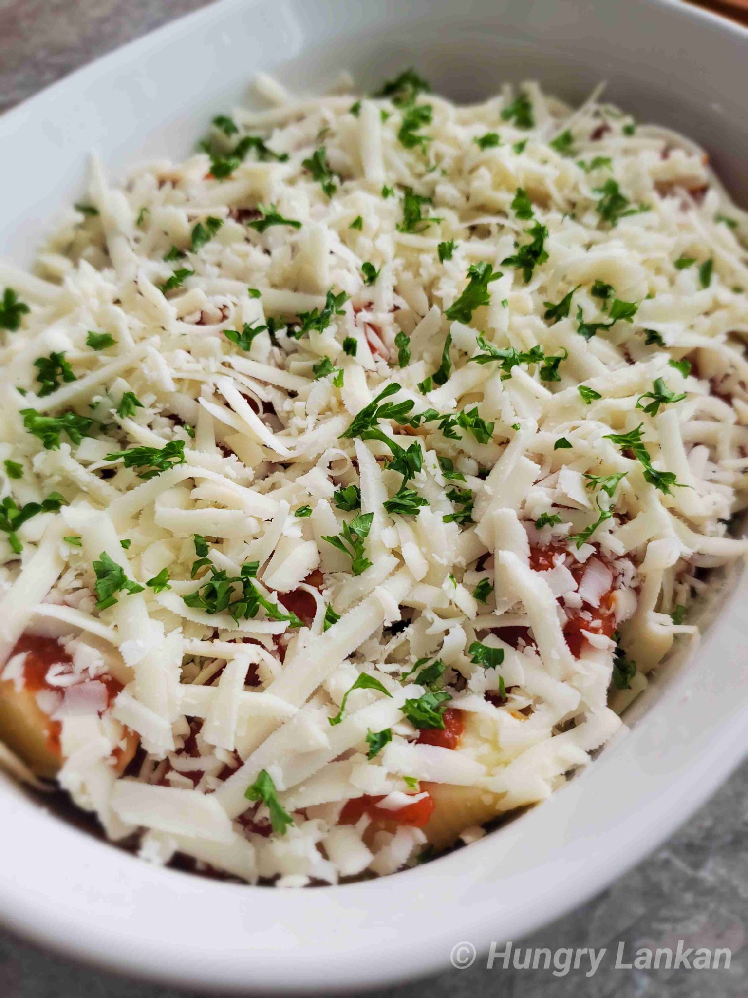 Baked Jumbo Pasta Shells - Hungry Lankan