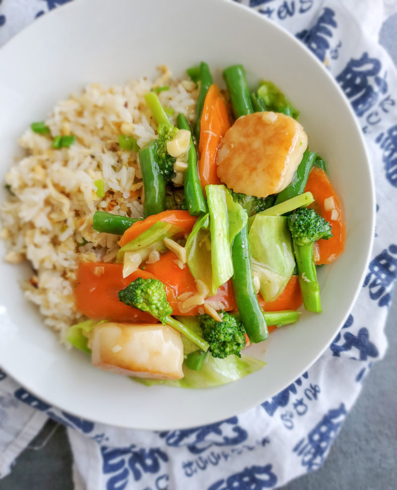 Chop Suey with Scallops/ Chinese vegetable stir-fry - Hungry Lankan
