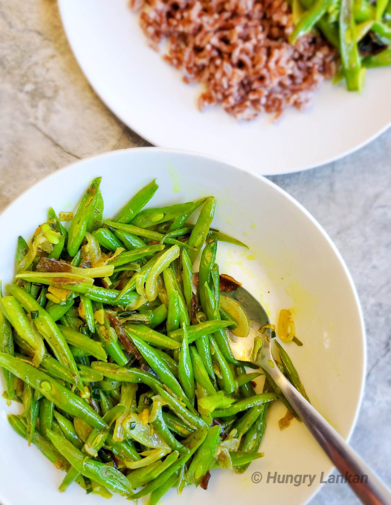 Sri Lankan green beans stir-fry - Hungry Lankan