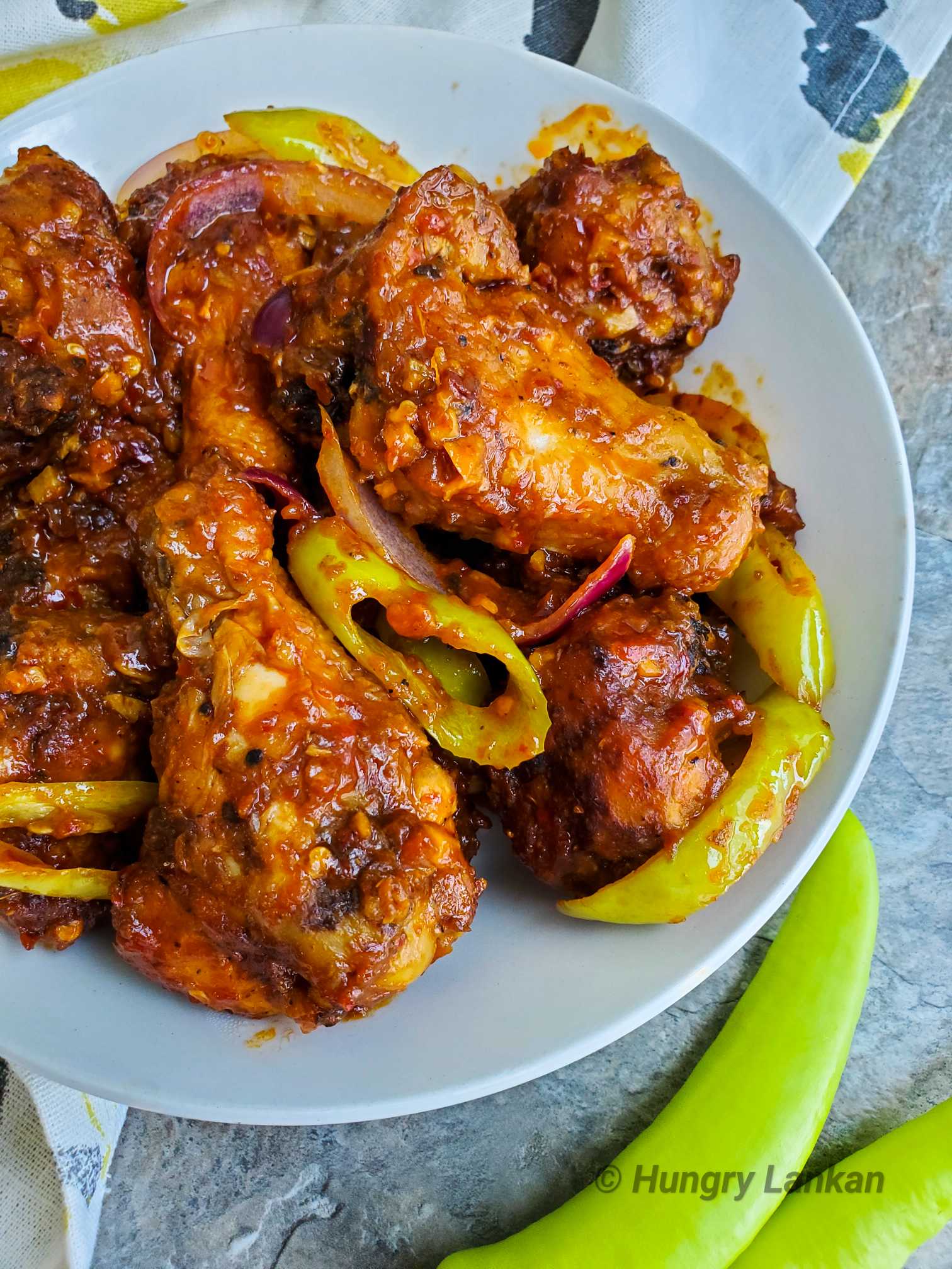 Sri Lankan Devilled Chicken - Hungry Lankan