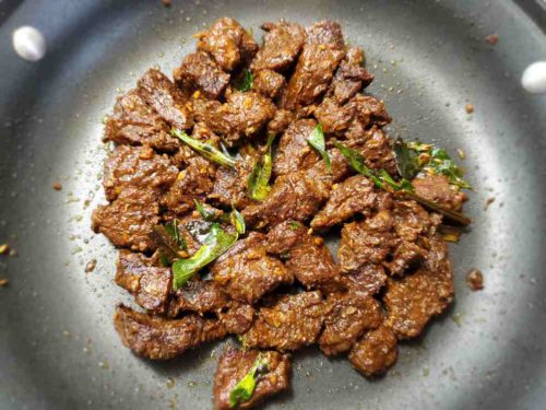 Simple Spicy Beef Fry - Hungry Lankan