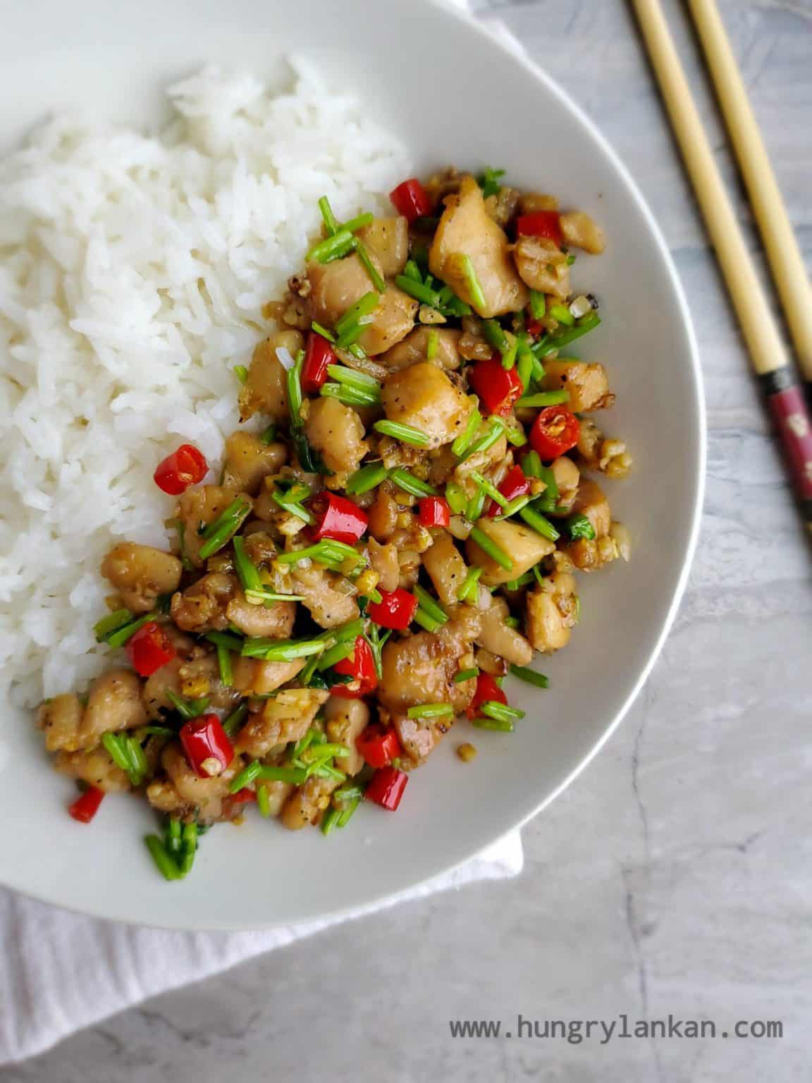 Chili and Cilantro chicken - Hungry Lankan