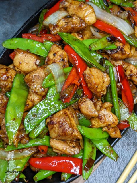 Chicken and Peppers stir-fry - Hungry Lankan