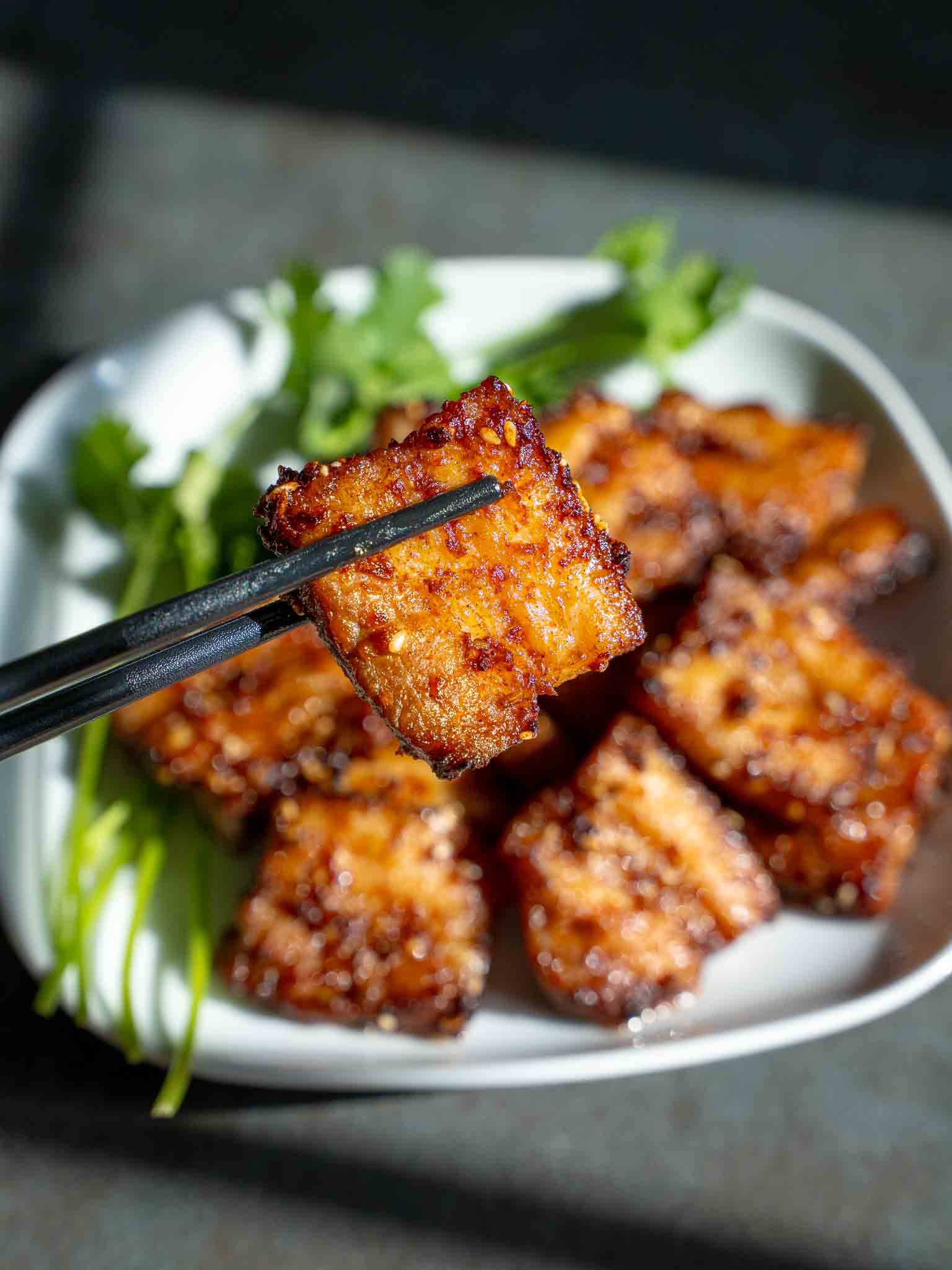 Spicy Pork Belly in Air Fryer - Hungry Lankan